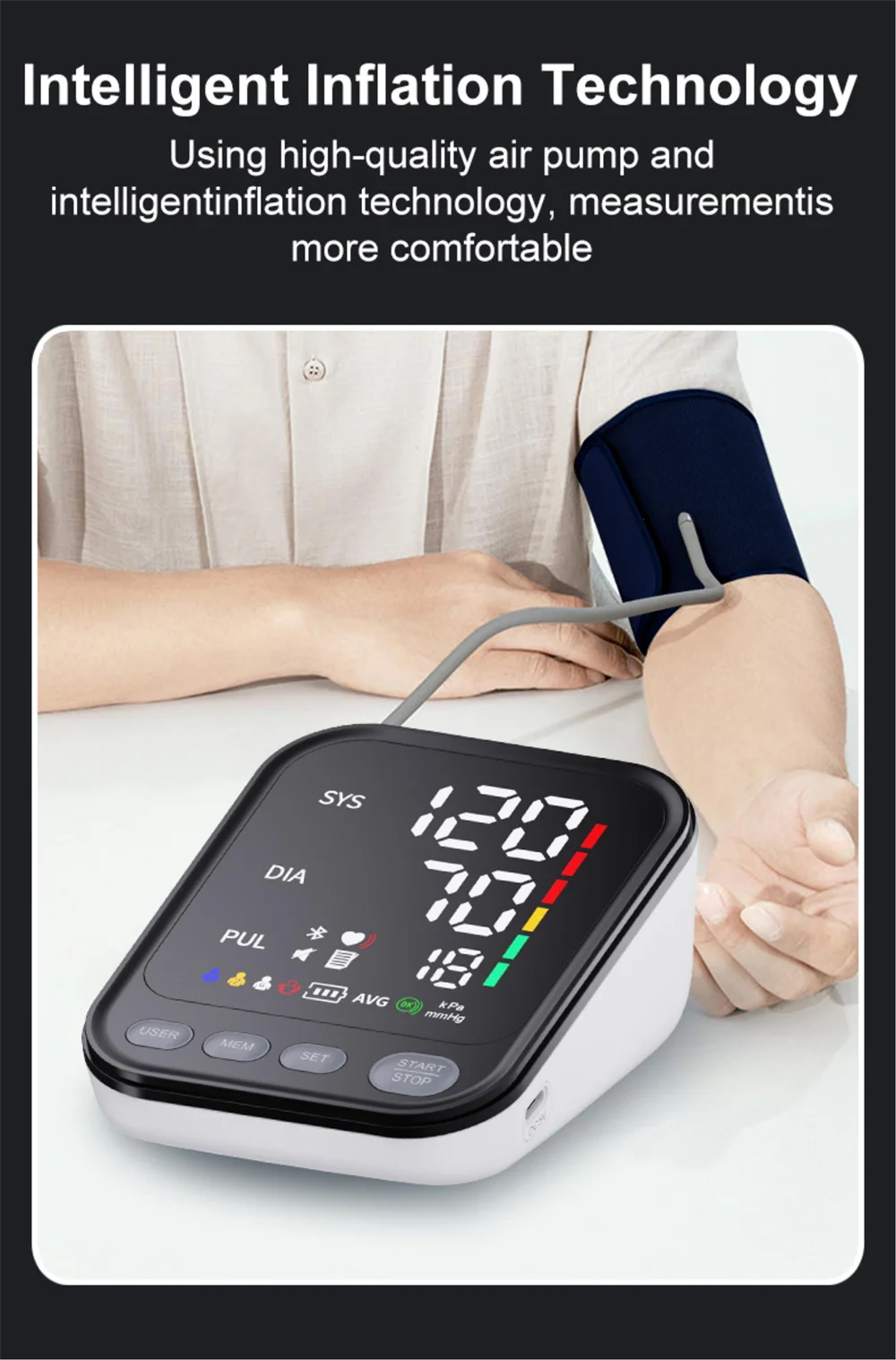 Electronic Digital Tensiometres BP Monitor Blood Pressure Machine