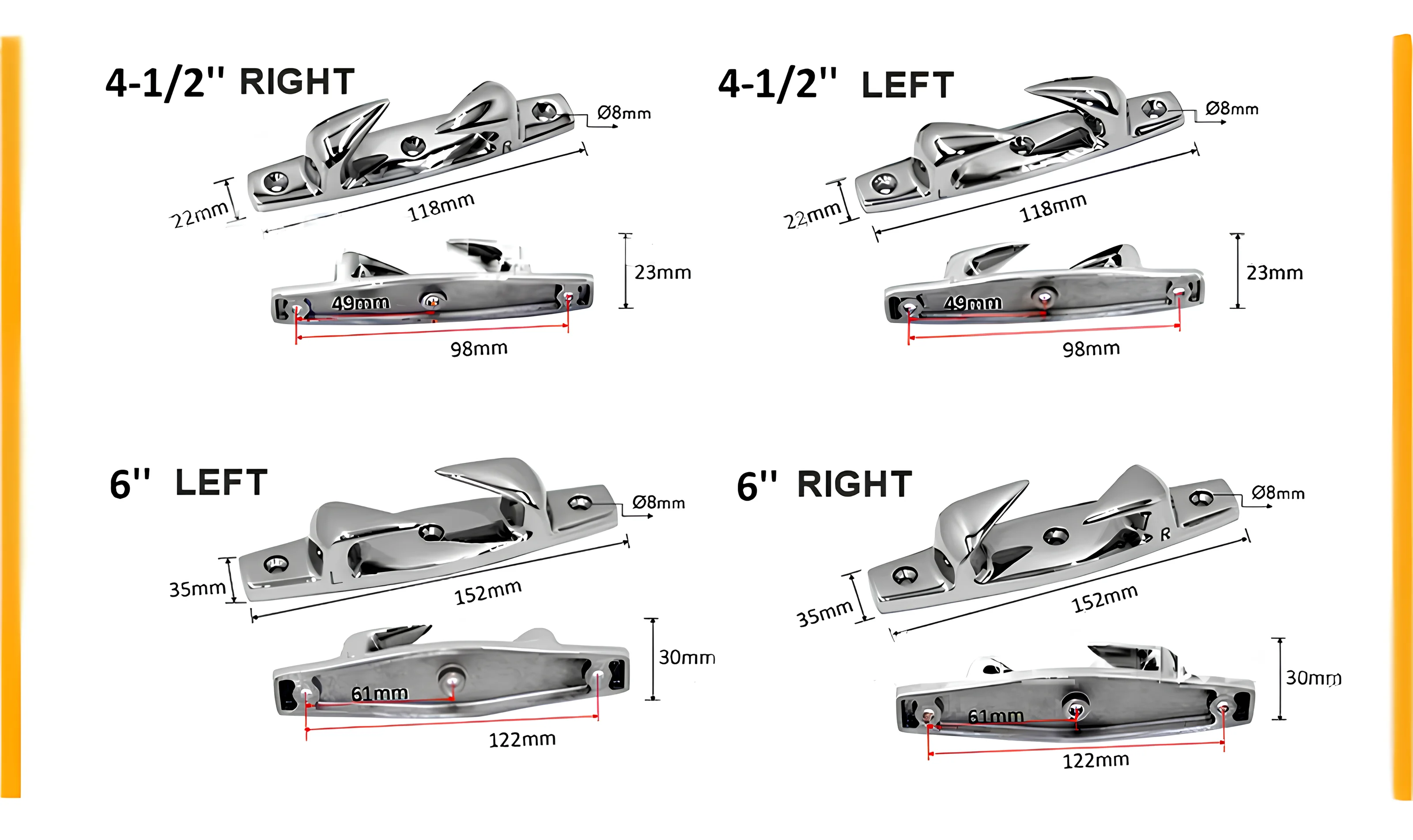Marine Bow Chock Hardware Boat Chocks 316 Stainless Steel - Buy Bow ...