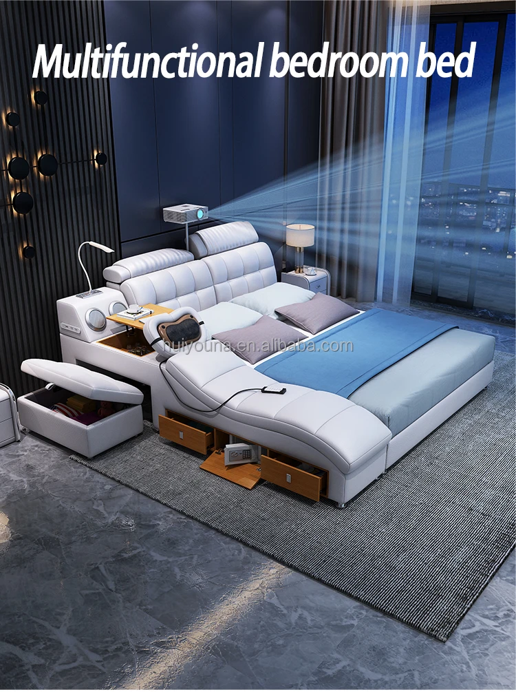 Multifunctional Smart Bed - Modern Comfort and Style