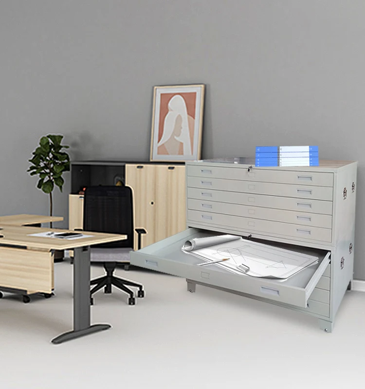 Assembled Horizontal Flat File A1 Art Paper Map Storage Cabinet