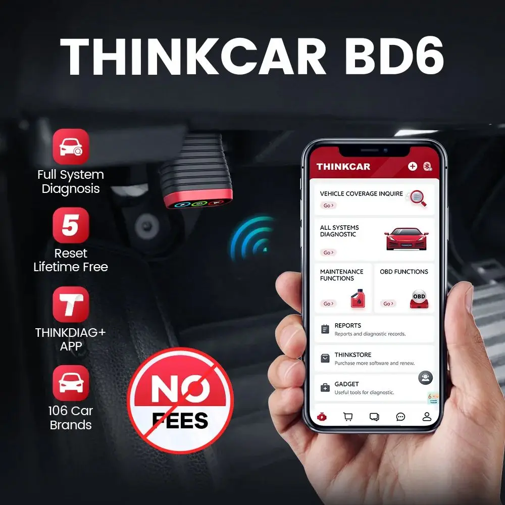 外贸批发THINKCAR BD6 OBD2 Scanner 5 Reset Lifetime Free 现货-阿里巴巴