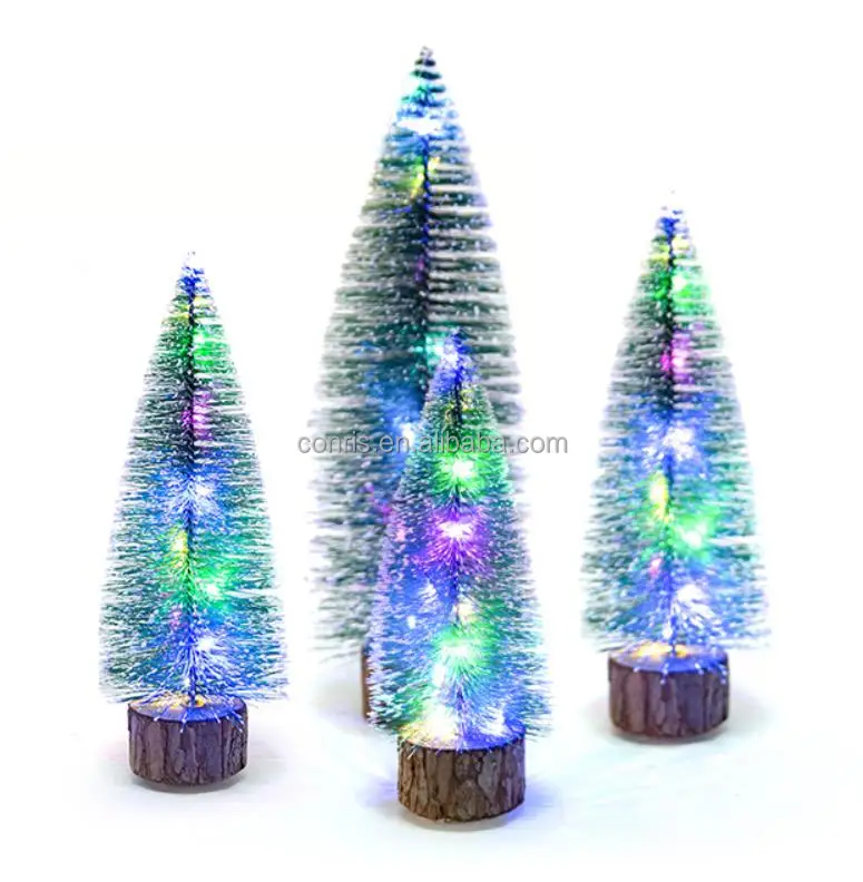 Mini LED Christmas Tree Color Lights Battery Operated Desktop ...