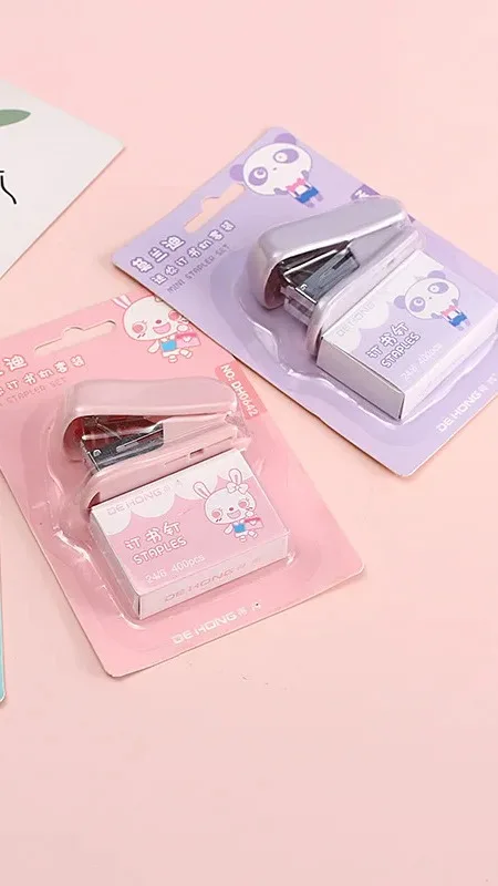 High Quality Basic Style Small Stapler Cute Kawaii Portable Plastic ...