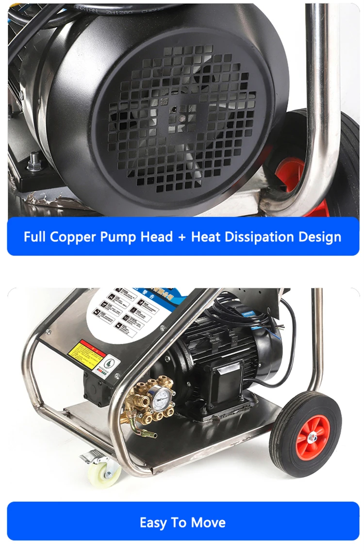 Heavy Duty 380v 7500w Electric High Pressure Drain Pipe Clogged Jet ...