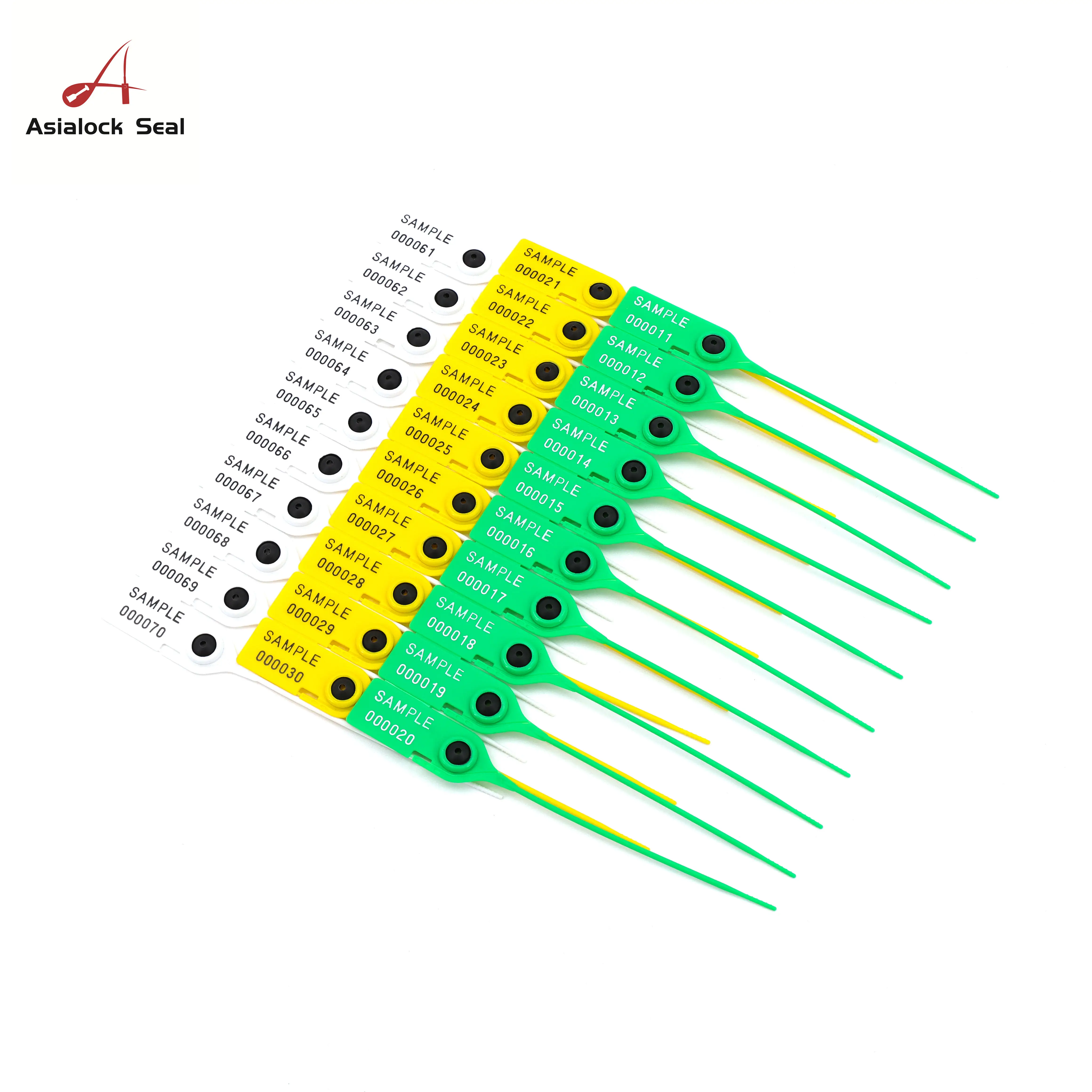 Customized Logo Metal Inserted Plastic Seal Tag Pull Tight