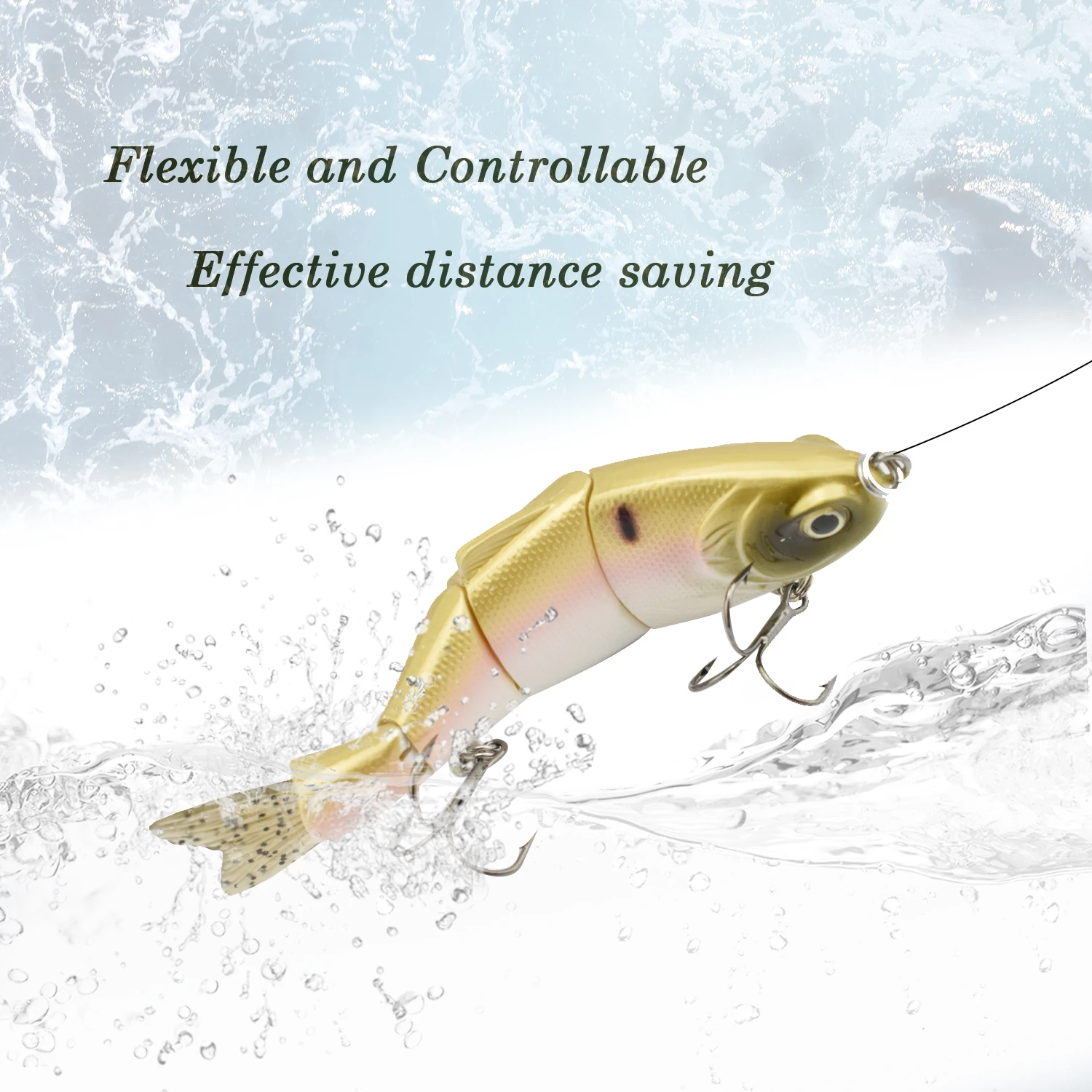 NEW 4 Section Plastic Shad Baits - Lifelike Fishing Lures