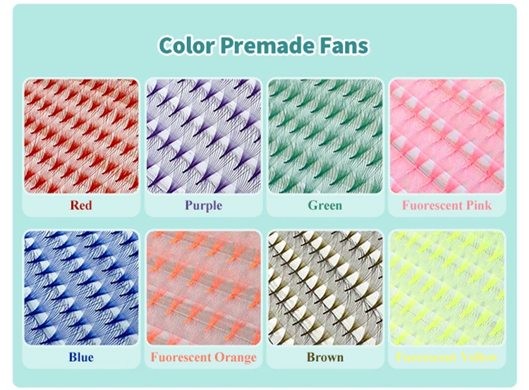 Abonnie Customized Promade Lashes - Fan 1000 Wispy Long Stem Eyelash ...