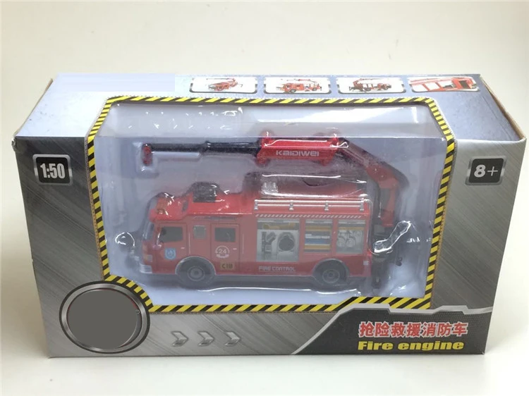 KDW 1/50 Scale Diecast Fire Engine Truck Toy - Durable City Emergency ...