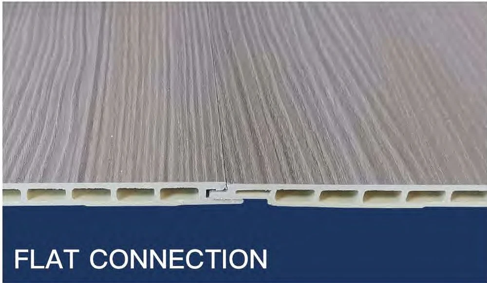 Wood Grain Fiber Cement Look Easy Install 3D PVC WPC Wall Cladding Board