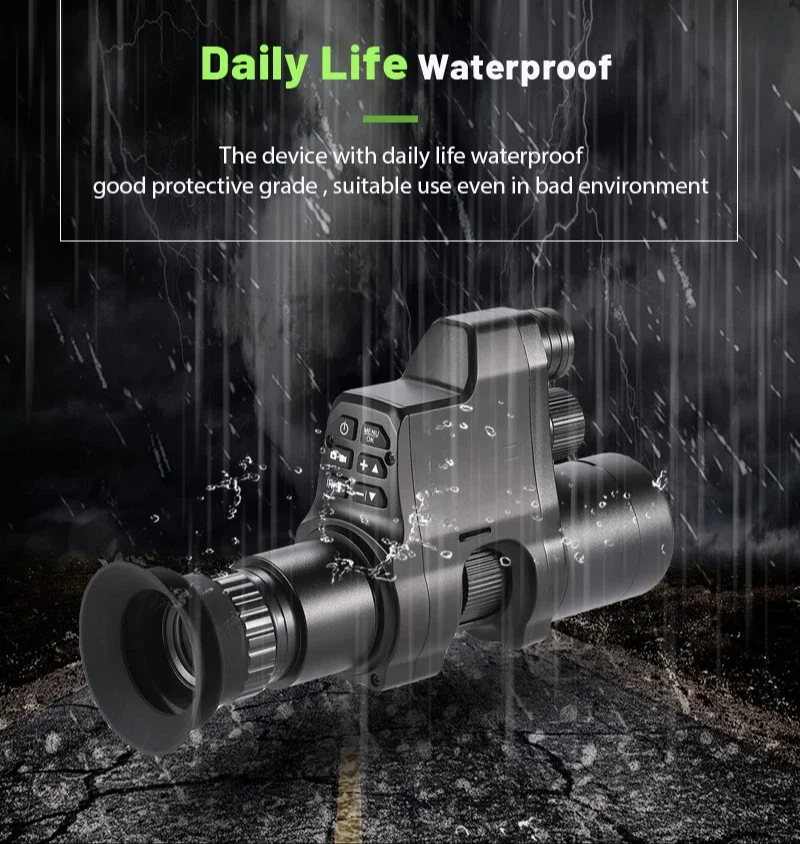 NV4A Infrared Night Vision Monocular - 4X Zoom HD Video, 300M Range ...