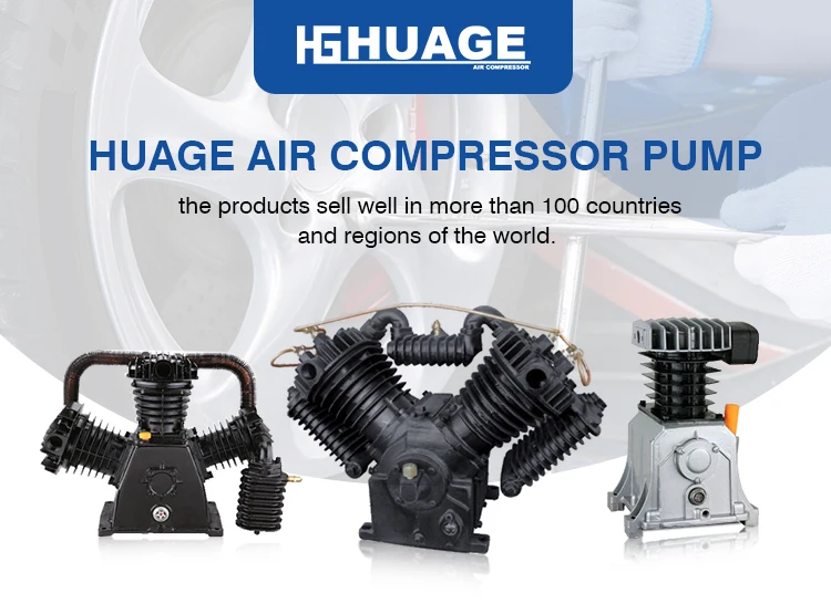 Heavy Duty Three Cylinder One Stage Cast Iron Piston Air Compressor ...