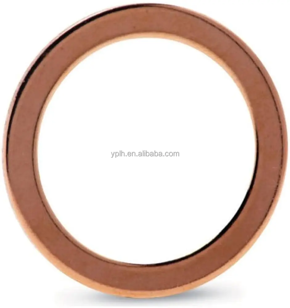 Copper Flat Shim Flat Round Brass Cooper Gasket Sealing Washers Car ...
