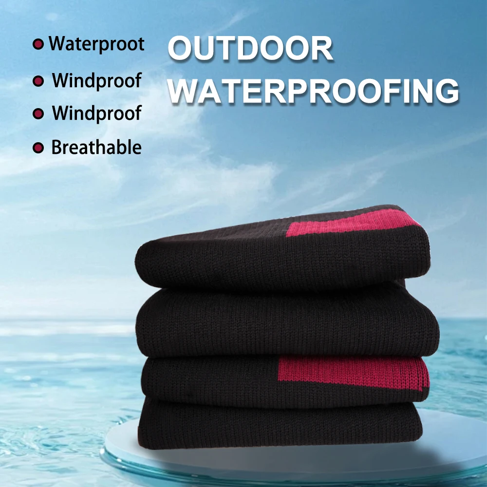 High Quality Men's Winter Crew Socks Waterproof and Breathable Cotton-Nylon Knitted Sporty Style ...