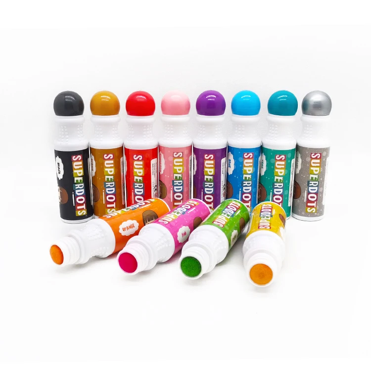 Superdots Diy Dot Daubers Set 12 Colors 60ml Washable Dot Markers Pen ...