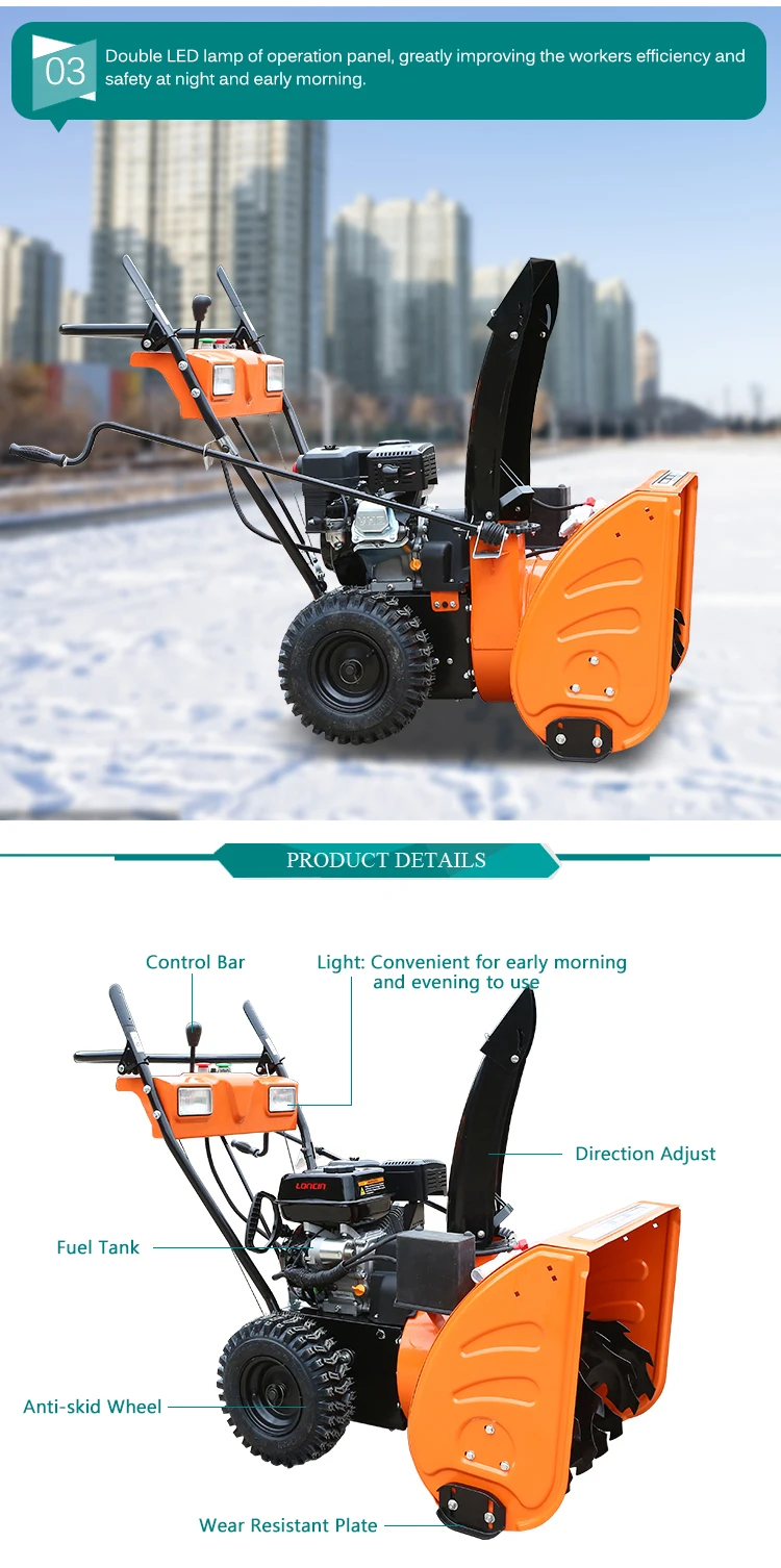 Hand-pushed Small Gasoline Snow Blower Multi-functional Home Automatic ...