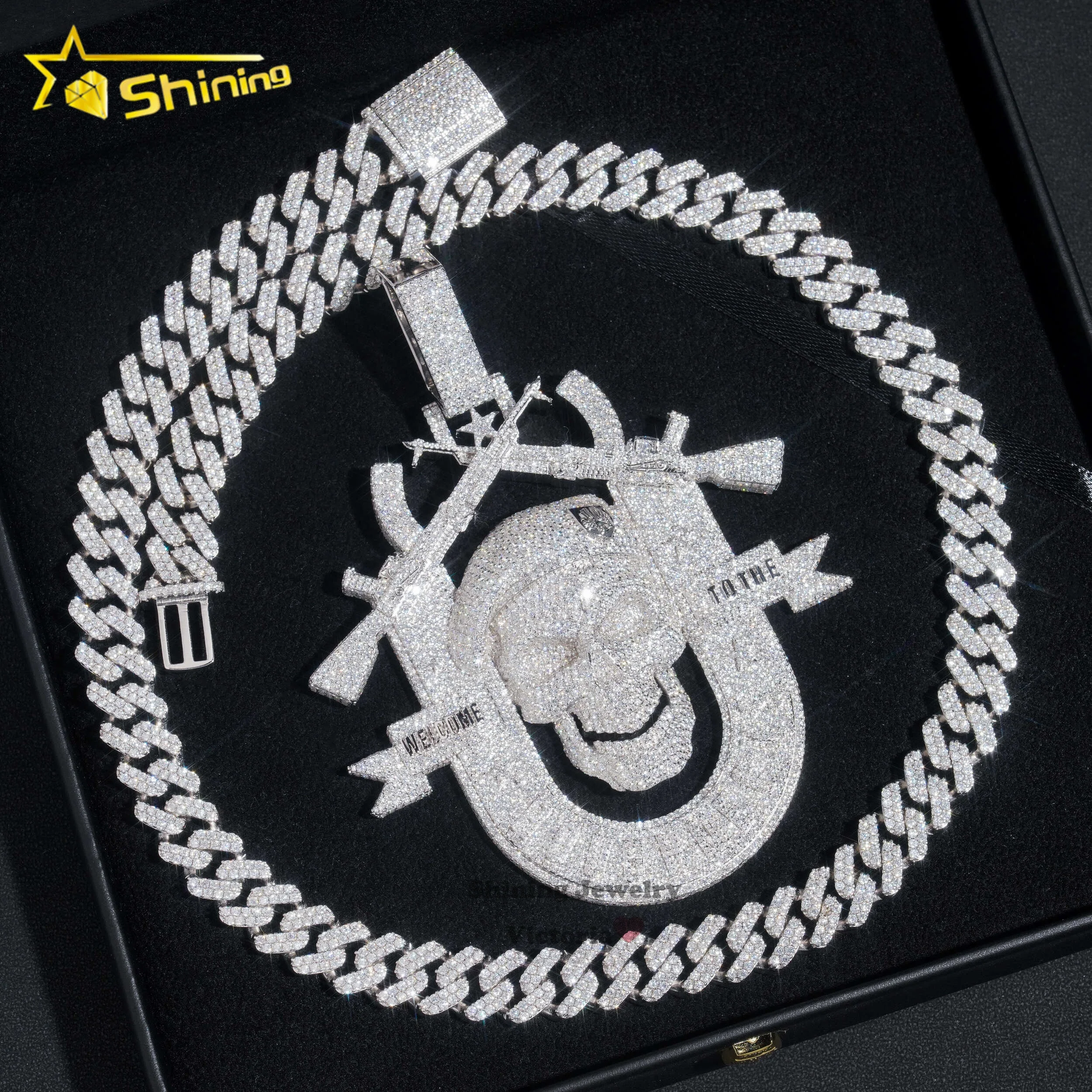 Custom Pendant Vvs Iced Out Moissanite 3D Cartoon Pendant Hip Hop Pass ...