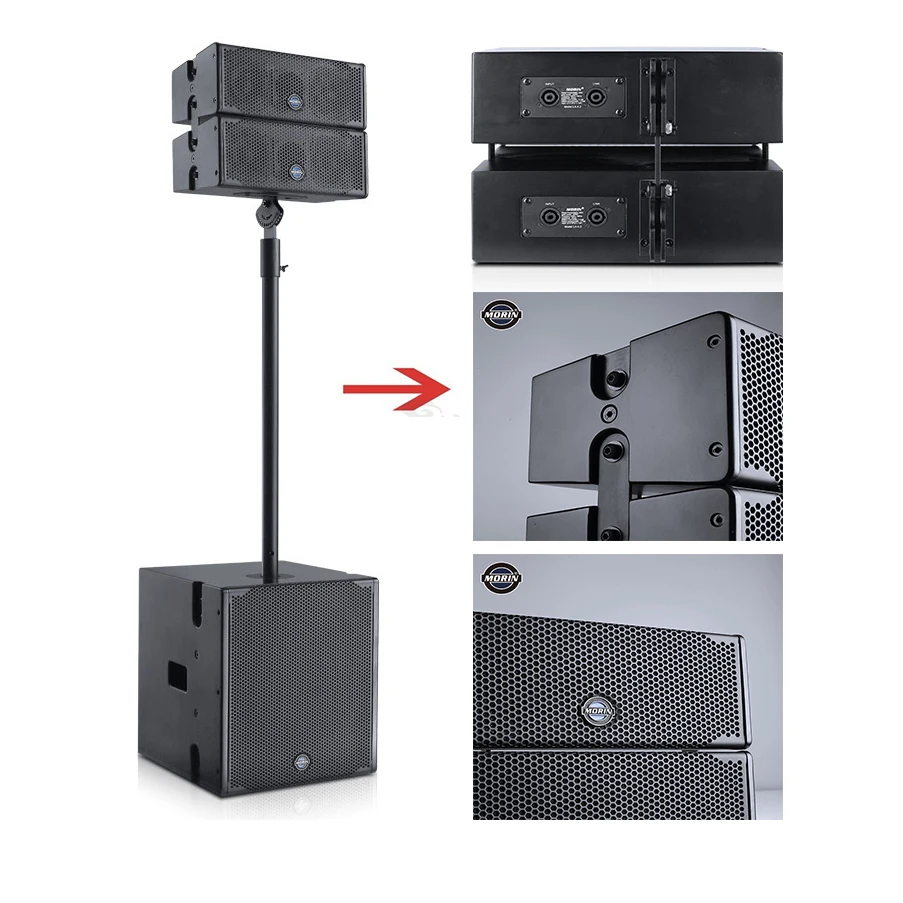 Mini Professional Audio Speaker Dual 4 Inch Mini Line Array Speaker La ...
