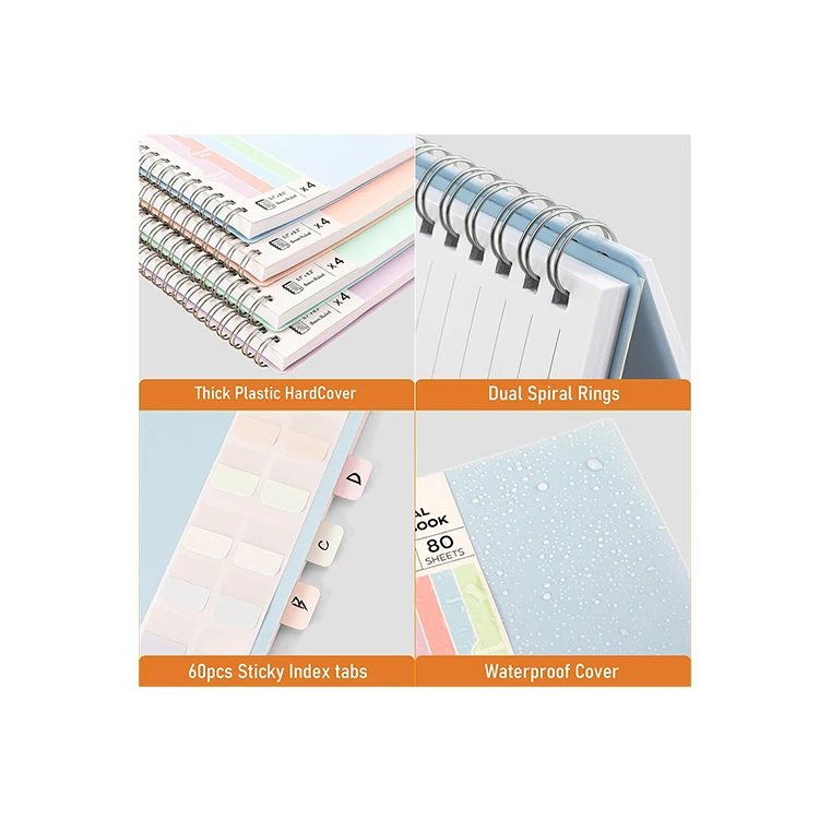 Supplier Custom Planner Dual Spiral Binding Diary PP Waterproof Cover ...