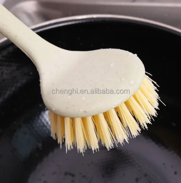 Wholesale Eco-friendly Wheat Straw Hard Bristle Washing Device Kitchen ...