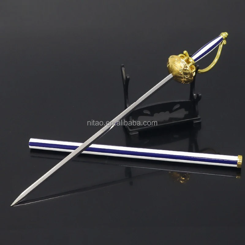 Japan Anime One Piece Cavendish Mini Sword - 26cm Zinc Alloy