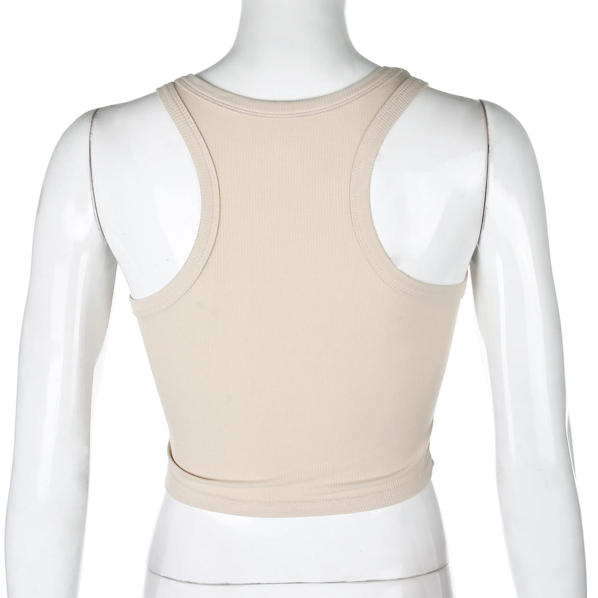 High Quality Cotton Crop Tops For Women Sleeveless Crew Neck Vest ...