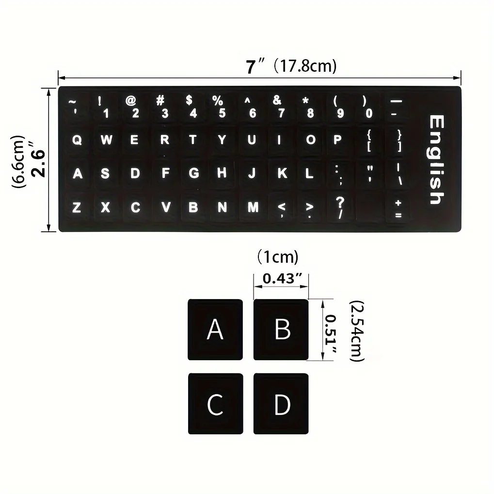 Black Keyboard Stickers, Computer Keyboard Replacement Stickers ...