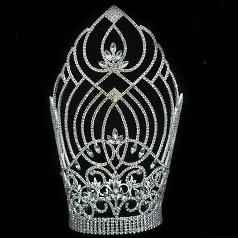 Custom Full Round Crystal Crown Circle Rhinestone Cheap Pageant Crown ...