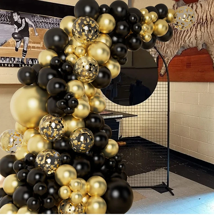 Black Gold Balloon Garland Arch Kit - Perfect for Birthdays
