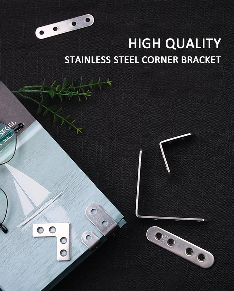 Sturdy Stainless Steel Corner Brackets for Wood & Furniture