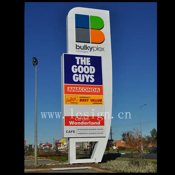 High quality outdoor standing LED metal pylon signage| Alibaba.com