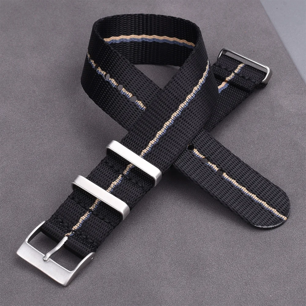 Juelong Premium Quality 1.4mm Smooth Nylon Watch Strap 20mm 22mm ...