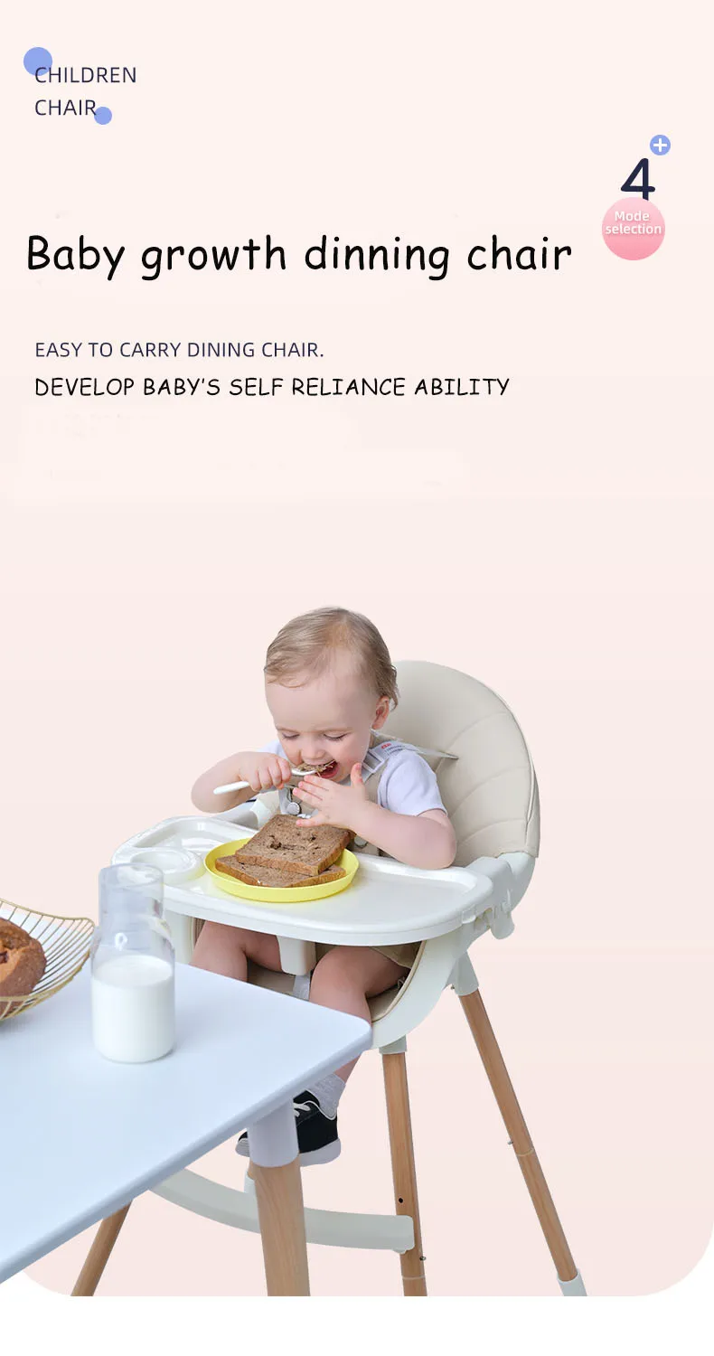 2022 New Design Kid Chairs Eating High Seat Safety Dinner High Chair ...