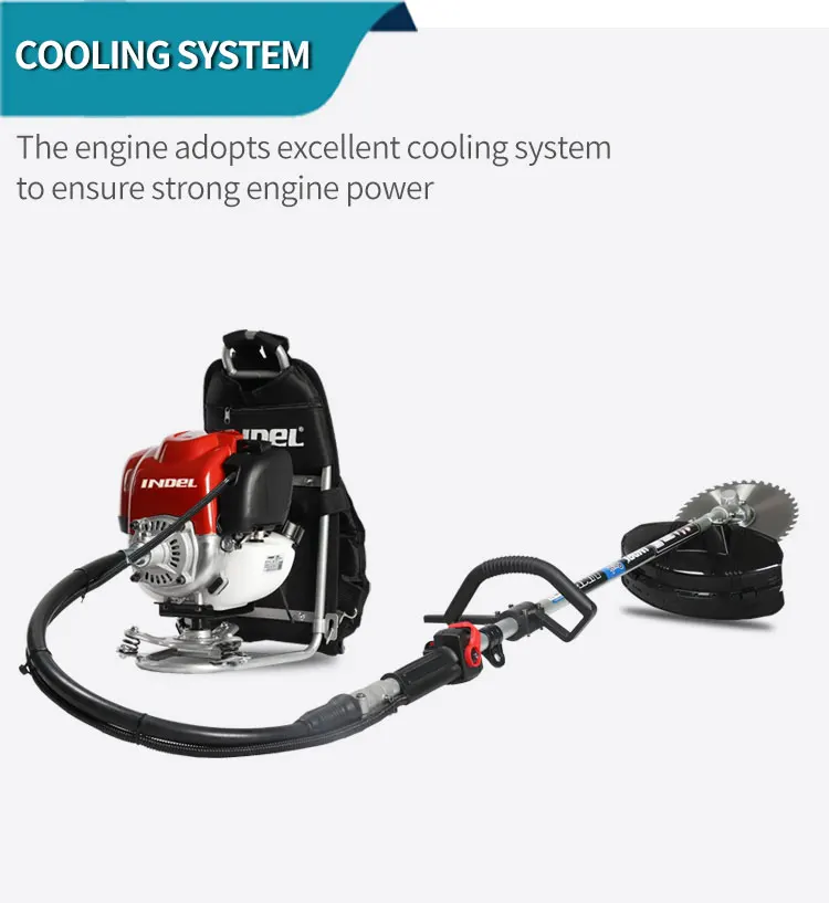 Brush Cutter Backpack Weed Trimmer BG380GD - 4-Stroke Petrol Grass ...
