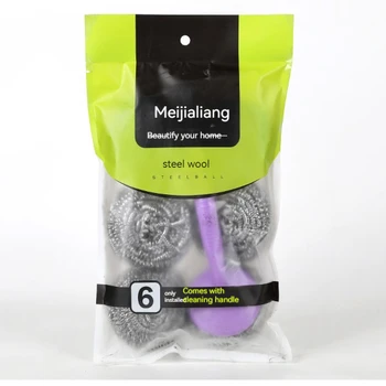 Metal Pot Scrubber Scrubbing Stainless Steel Wire Sponge Scourer ...