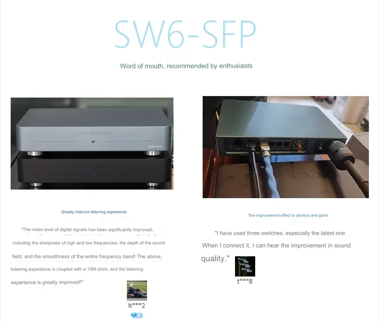 Lhy Sw-6 Sw6 Sfp Ethernet Network Switch High Quality 6-ports (4x Rj-45 ...