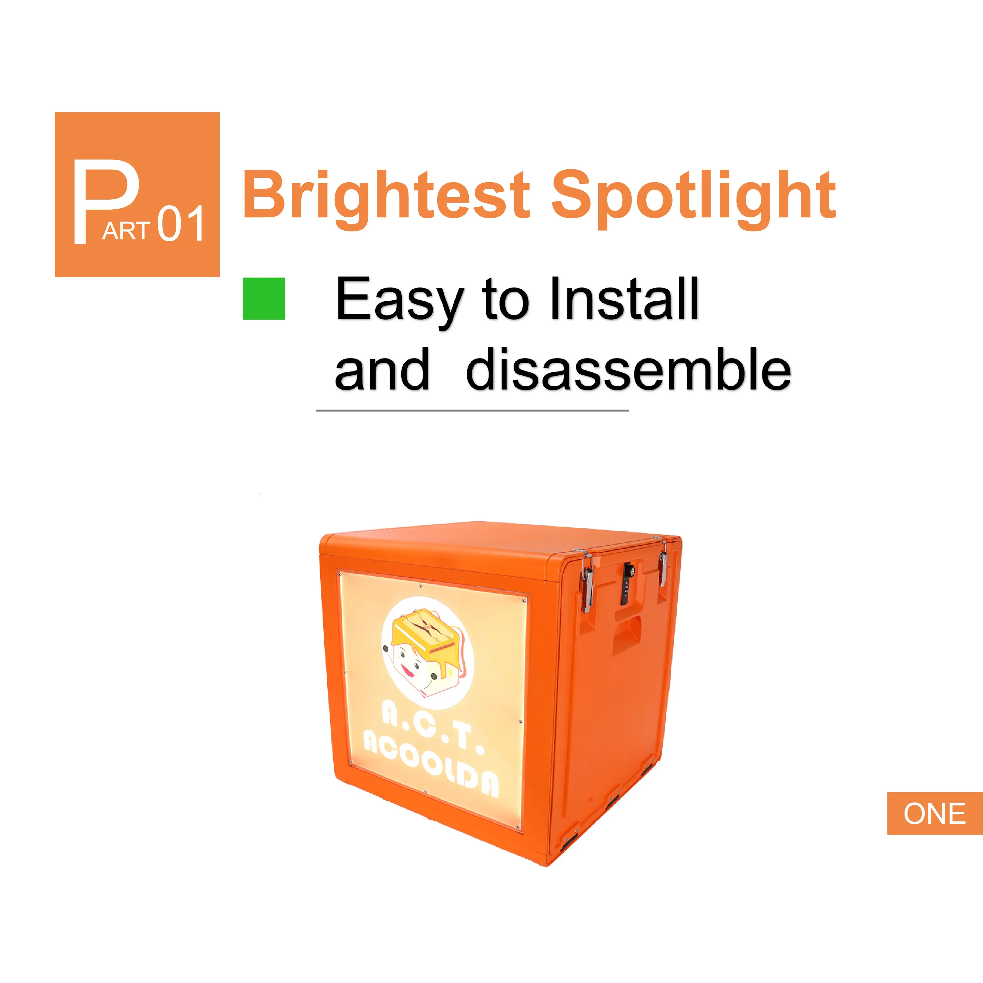 Custom High Quality Advertising LED Bike Delivery Boxes