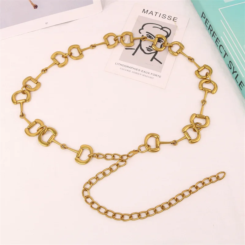 Shop Our Retro Antique Gold Belt Chain - Simple & Stylish