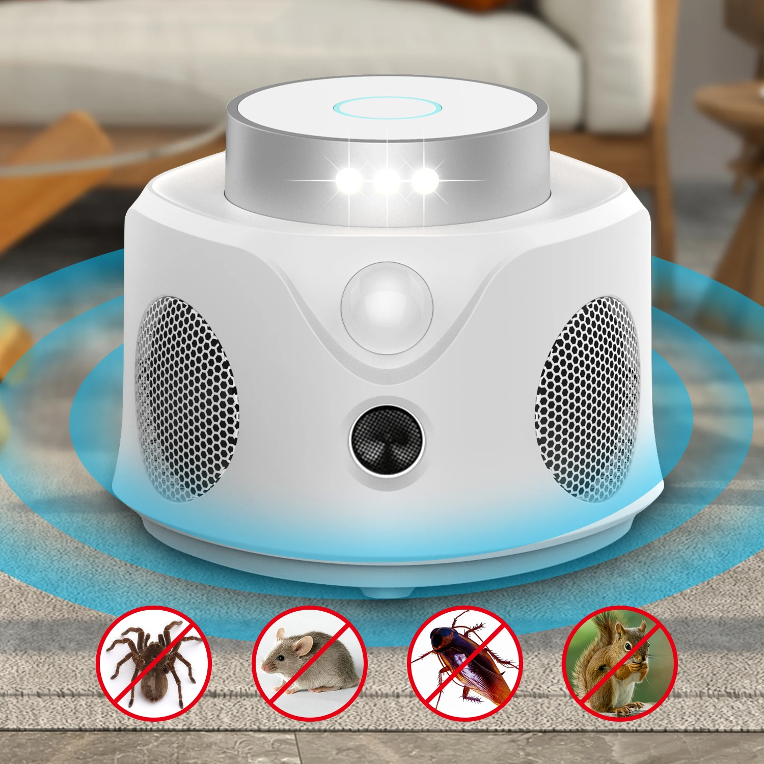 X-pest 2024 Smart Mouse Sentry With Built-in Pir Sensor & 6pcs Flashing ...