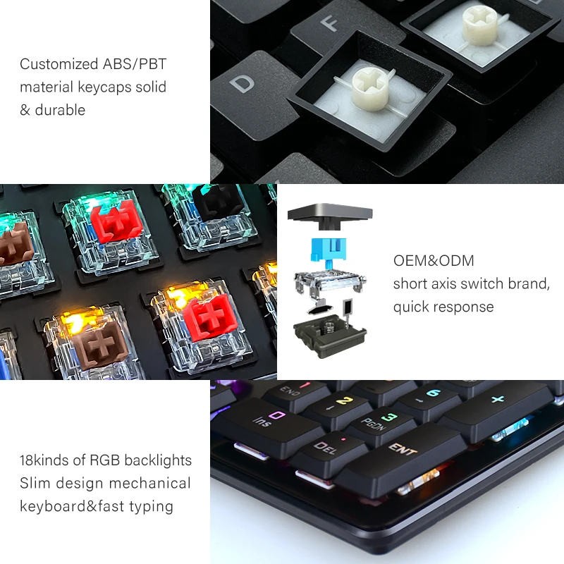 Arabic Letters Key Board With Kailh Key Cap Switch Keyboard - Buy Kailh ...
