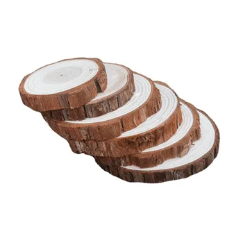 Unfinished Natural Round Pine Wood Tree Disc Wooden Log Tree Slices For ...