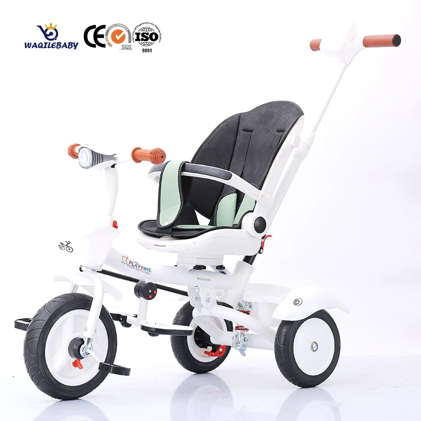 WQL Kids Baby Trike with Safety Guardrail - 3 EVA Wheels Tricycle for 2 ...