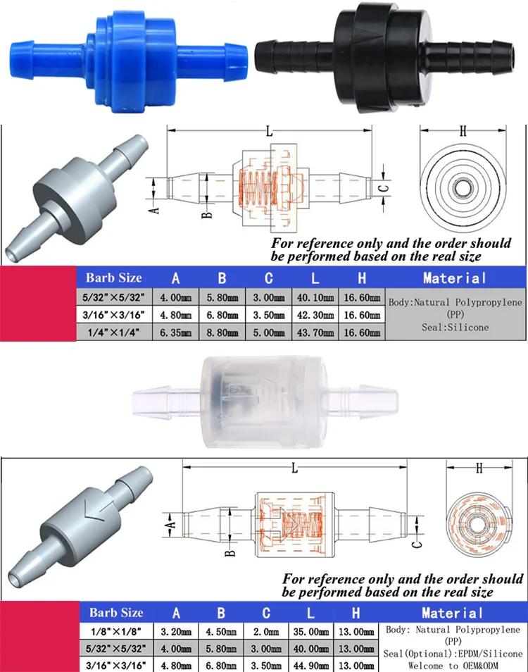 Plastic PP Mini Vacuum Check Diaphragm Valve Core Price