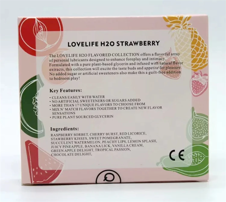 30ml Kailin Edible Fruit Flavor Strawberry Lubricant Water Based Sex Lube Edible Personal ...