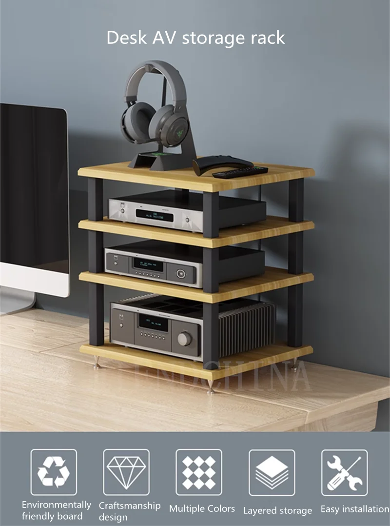DK-019 Desktop Small Rack Earphone Amplifier Printer Stand Sound Card ...