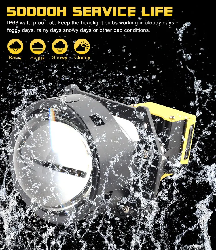 Auto Lighting System 3 Inch Bi Led Projector Lens High Low Beam Auto ...