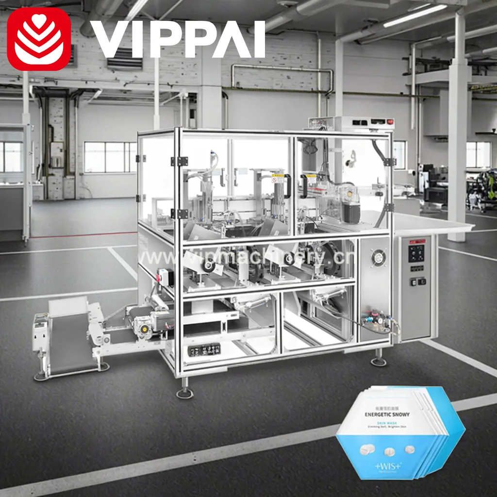 Vippai High Speed Cosmetic Facial Sheet Mask Folding Machine Beauty ...