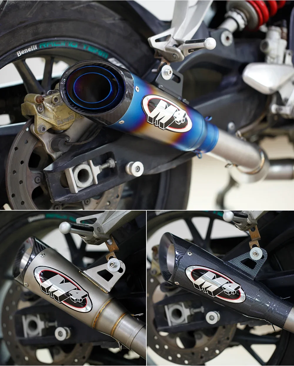 Motorcycle Refitted Sports Car M4 Inclined Vent Pipe Ninja Horizon 51mm ...