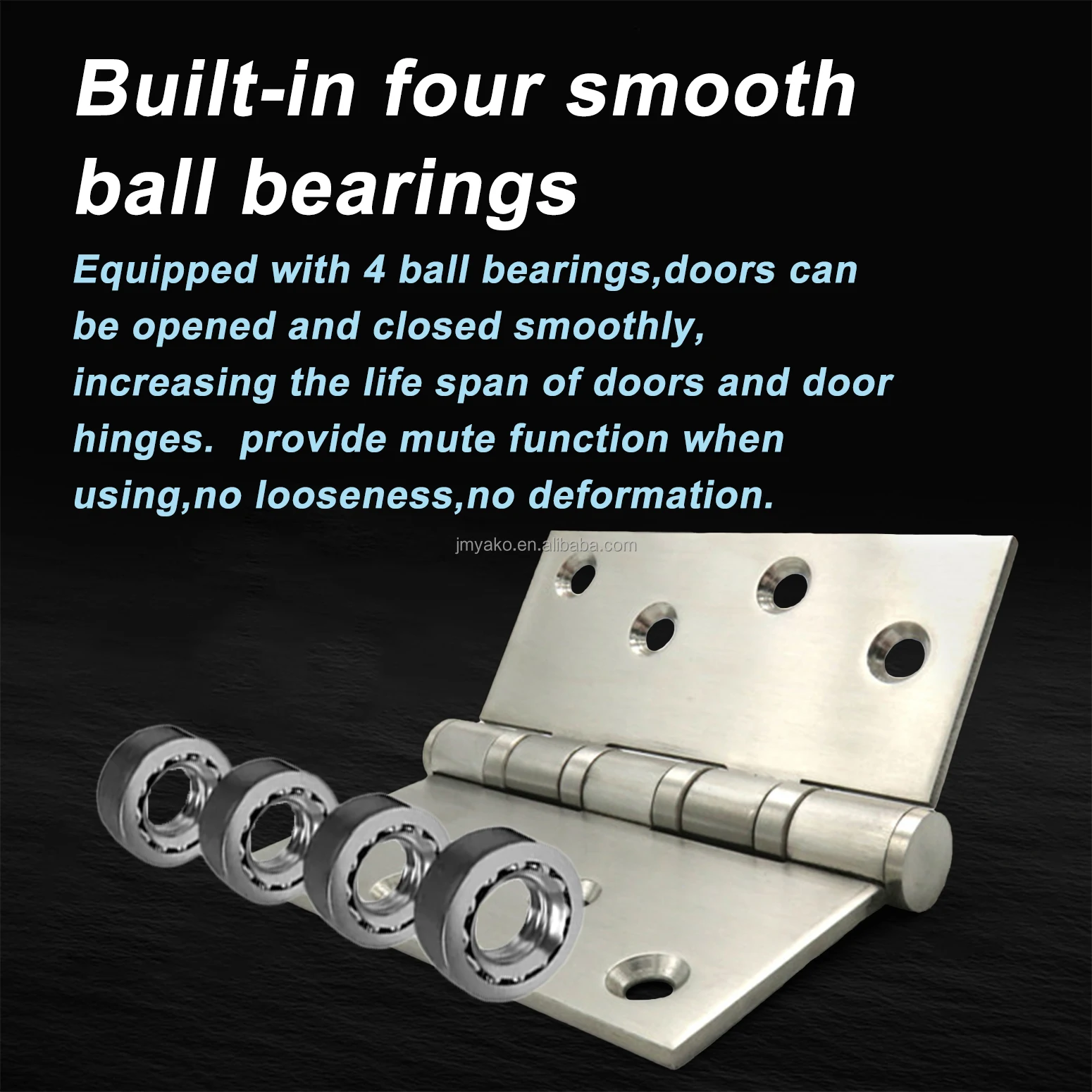 4" X 3" X 3.0mm 4bb Sus304 Ball Bearing Stainless Steel Door Hinge ...