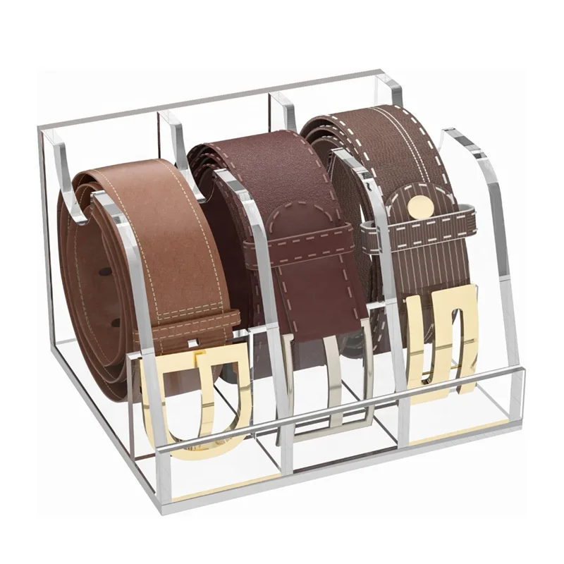 Custom Countertop Belt Display Holder Acrylic Belt Storage Display Case ...