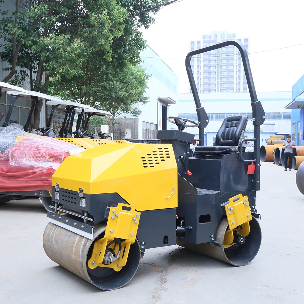 1000kg 1 Ton Diesel Engine Mini Compactor Road Roller Ride On Roller ...
